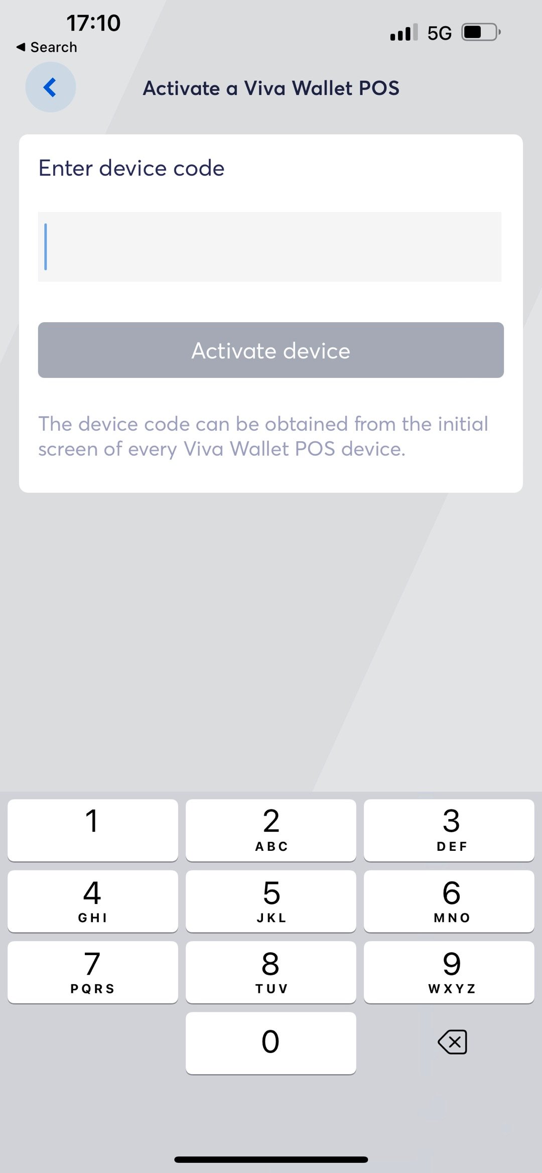 How do I activate a Viva Wallet POS device?