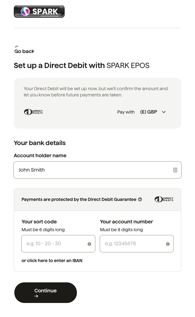 How do I set up a Direct Debit?